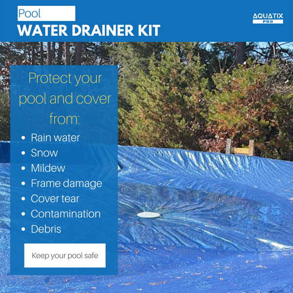 Pool Cover Drainer Kit for Above Ground Swimming Pools by Aquatix Pro ...